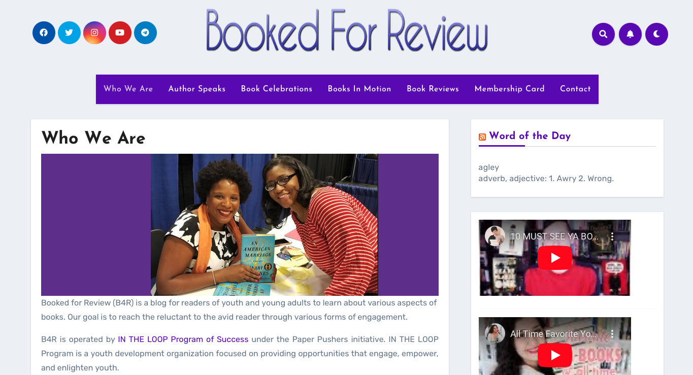 Booked For Review | Youth Readers | Washington, DC